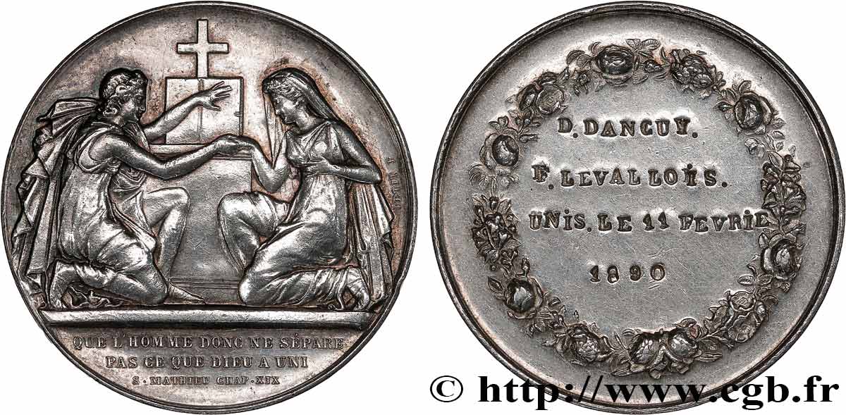 LOVE AND MARRIAGE Médaille de mariage, Evangile de St Mathieu fme ...