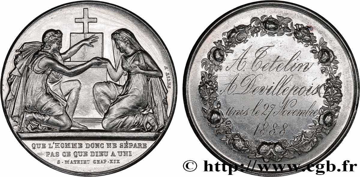 AMOUR ET MARIAGE Médaille de mariage, Evangile de St Mathieu fme_774237 ...