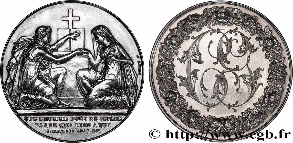 AMOUR ET MARIAGE Médaille de mariage, Evangile de St Mathieu fme_774285 ...