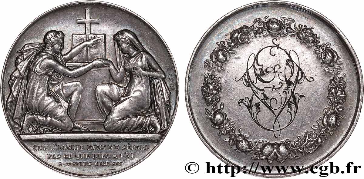 AMOUR ET MARIAGE Médaille de mariage, Evangile de St Mathieu fme_774289 ...