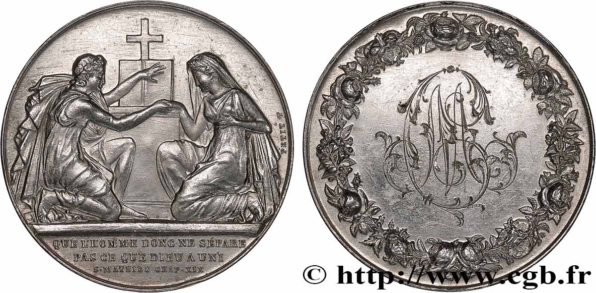 LOVE AND MARRIAGE Médaille de mariage, Evangile de St Mathieu fme ...