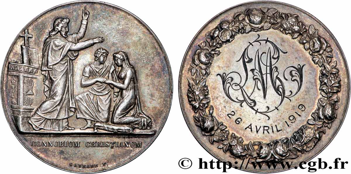 AMOUR ET MARIAGE Médaille de mariage, Connubium Christianum fme_777395 ...