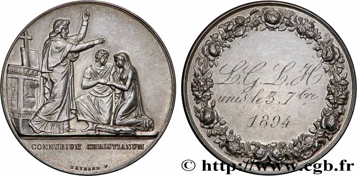 LOVE AND MARRIAGE Médaille de mariage, Connubium Christianum fme_777398 ...