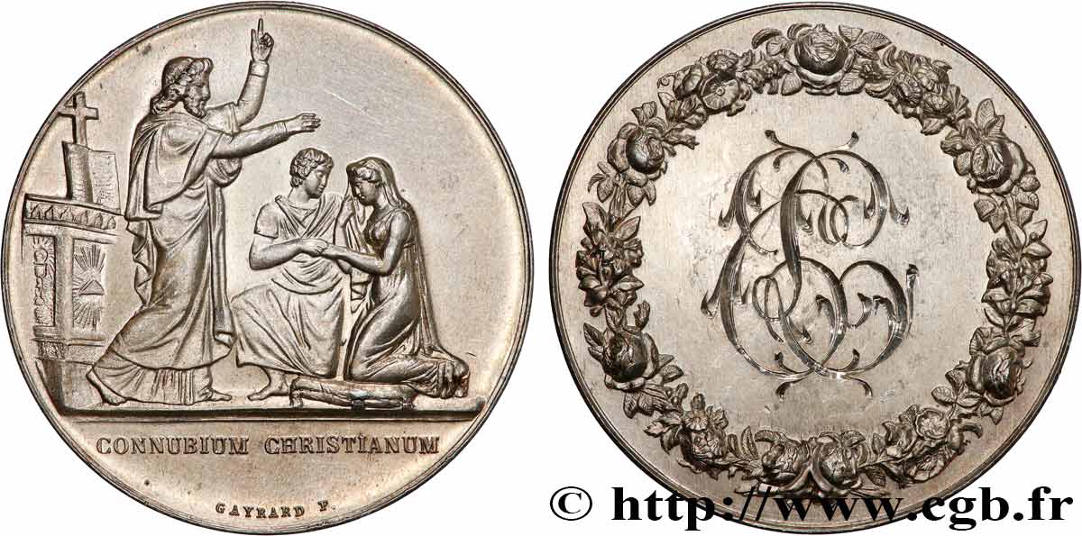 LOVE AND MARRIAGE Médaille de mariage, Connubium Christianum fme_777425 ...