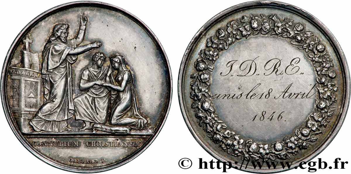 LOVE AND MARRIAGE Médaille de mariage, Connubium Christianum fme_777719 ...