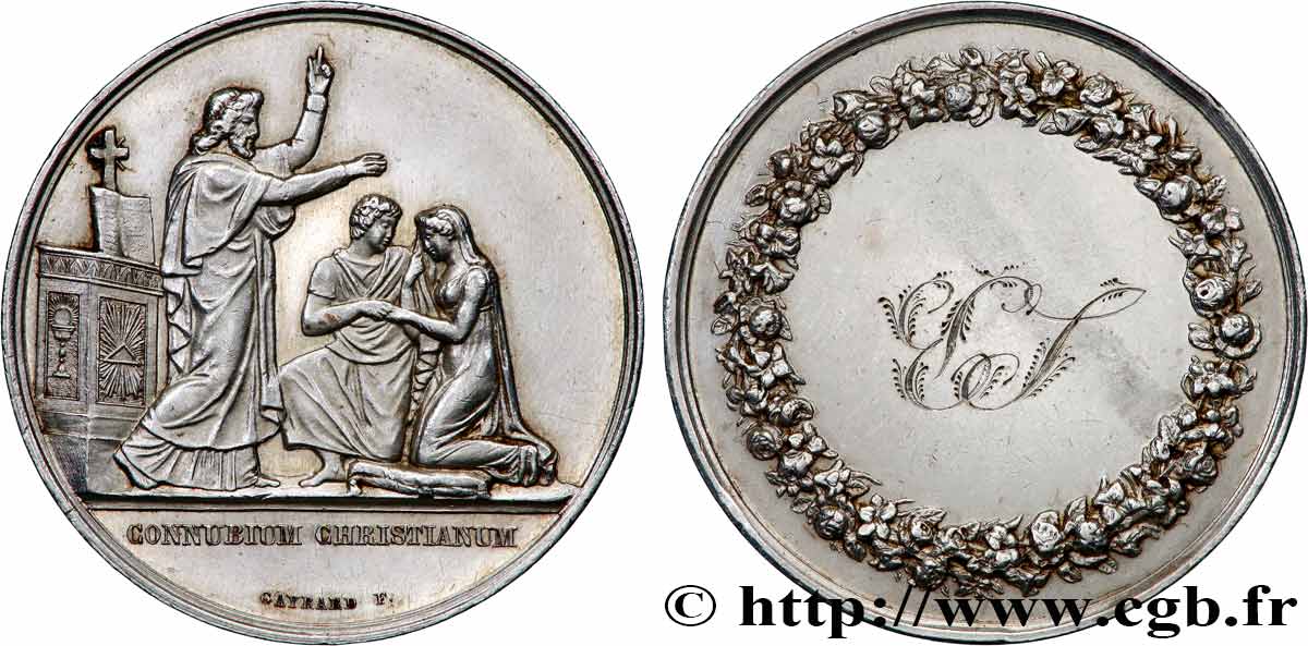 LOVE AND MARRIAGE Médaille de mariage, Connubium Christianum fme_777842 ...