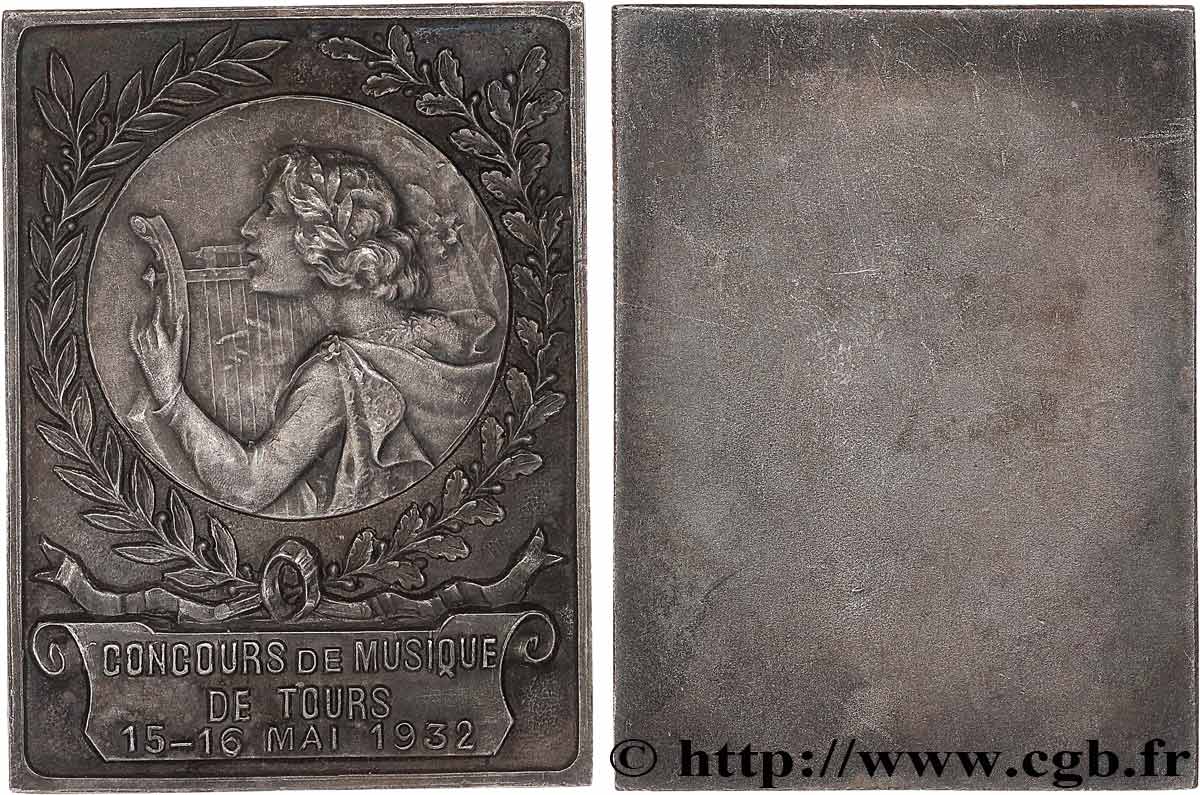 TROISIÈME RÉPUBLIQUE Plaquette, Concours de musique fme_779295 Médailles