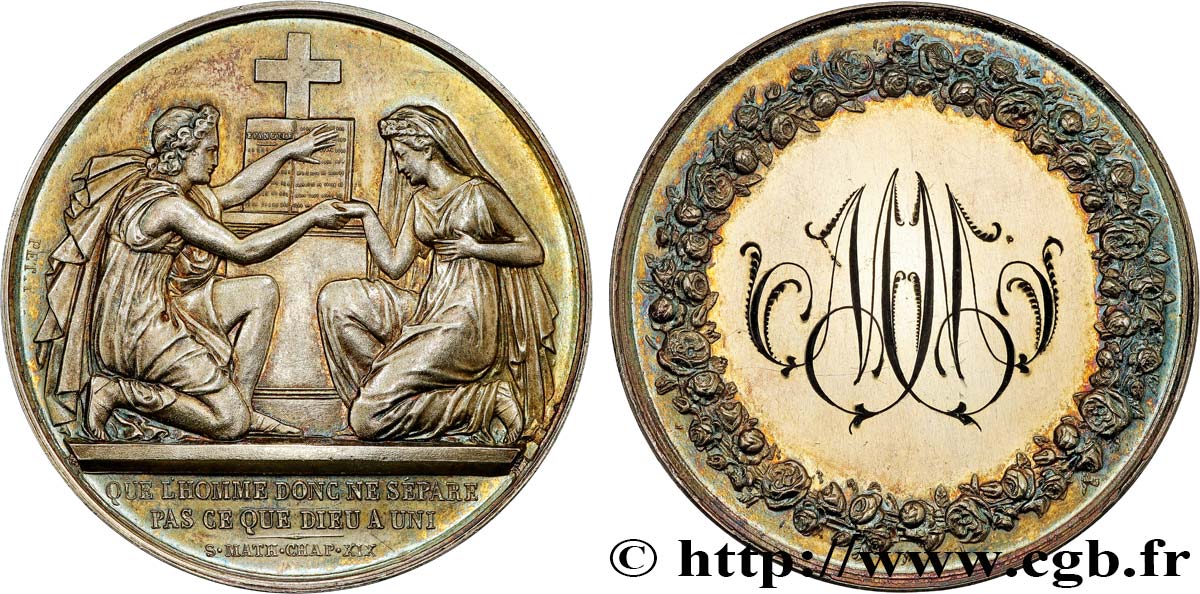 AMOUR ET MARIAGE Médaille de mariage, Evangile de St Mathieu fme_786113 ...