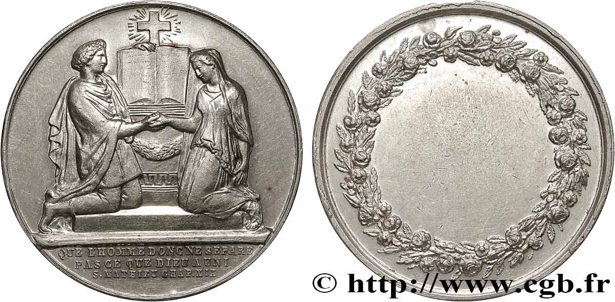 AMOUR ET MARIAGE Médaille de mariage, Evangile de St Mathieu fme_786646 ...