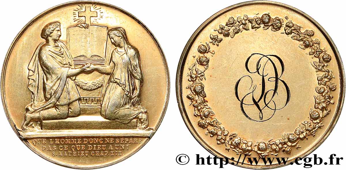 AMOUR ET MARIAGE Médaille de mariage, Evangile de St Mathieu fme_786657 ...