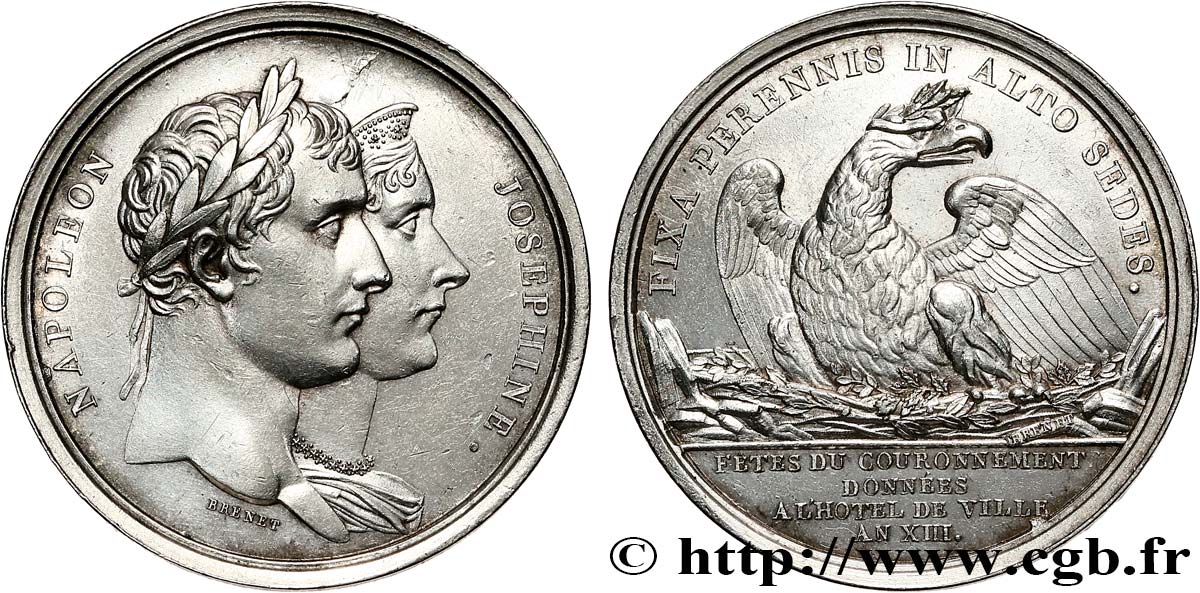 PREMIER EMPIRE / FIRST FRENCH EMPIRE Médaille, Fêtes du couronnement à ...