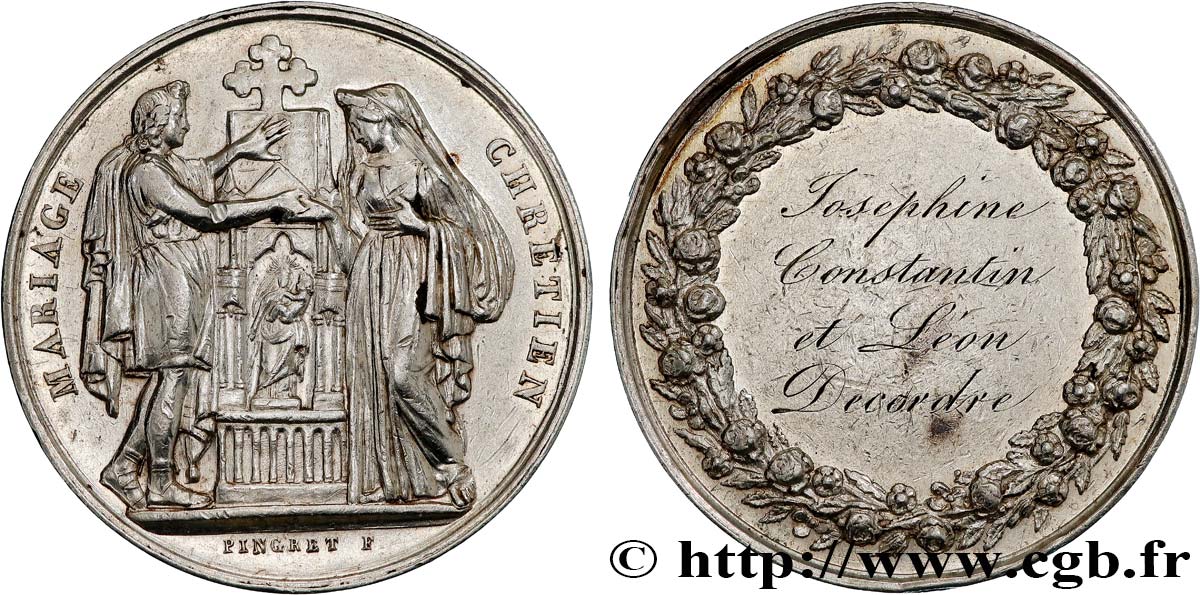 AMOUR ET MARIAGE Médaille, Mariage chrétien fme_806343 Médailles