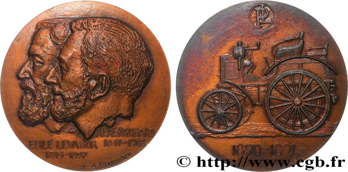 SCIENCE & SCIENTIFIC Médaille, René Panhard et Émile Levassor fme ...