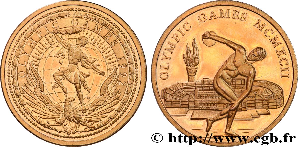 OLYMPIC GAMES Médaille, Jeux olympiques d'hiver, Discobole fme_850722 ...