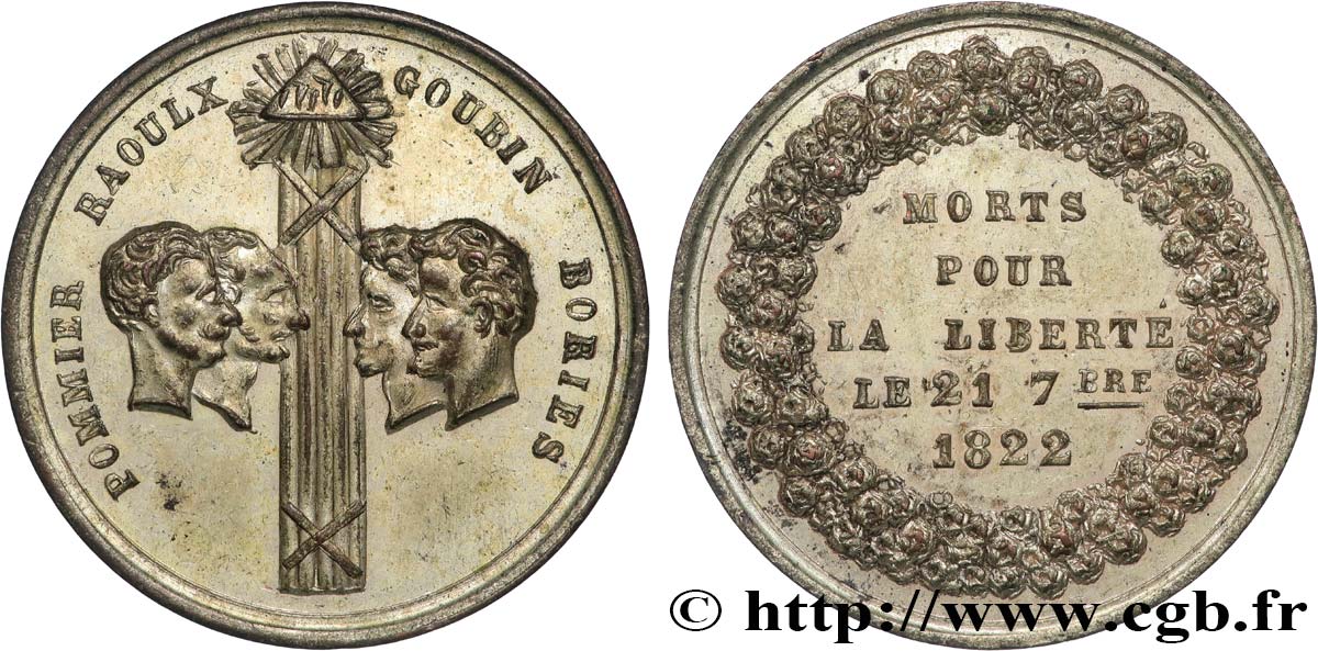 AUNIS ET LA ROCHELLE Médaille, Les quatre sergents de la Rochelle fme ...