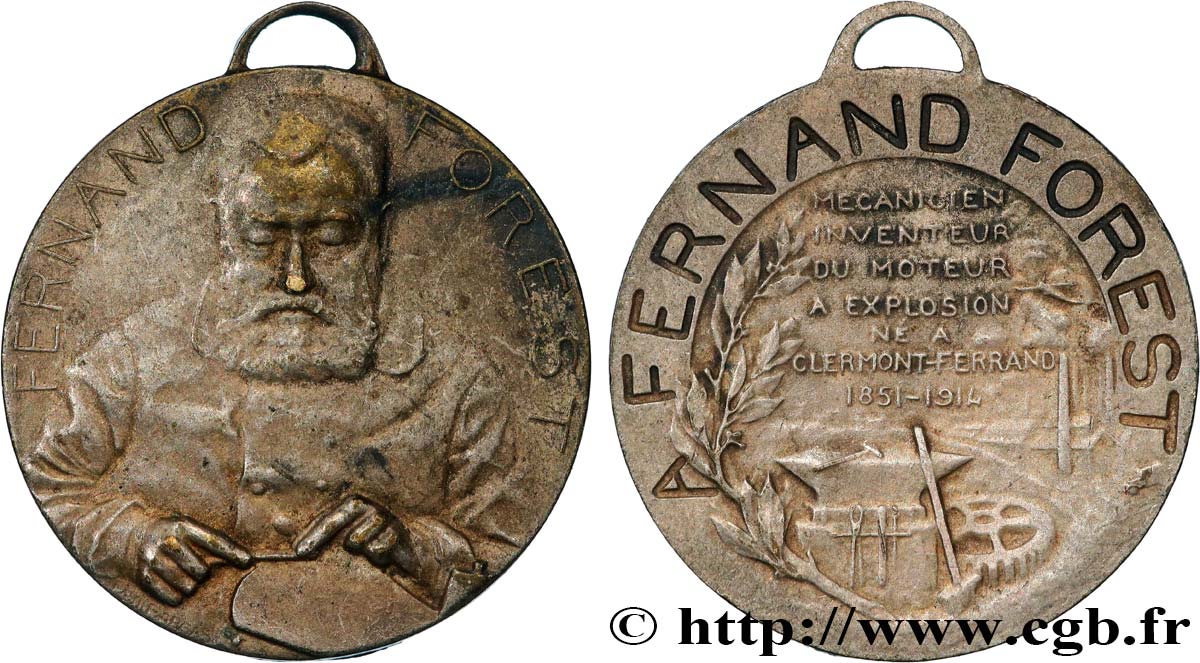 COLLECTION CARS - PILOTS AND INVENTIONS Médaille, Fernand Forest fme ...