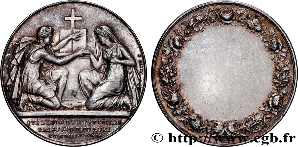 AMOUR ET MARIAGE Médaille de mariage, Evangile de St Mathieu fme_860432 ...