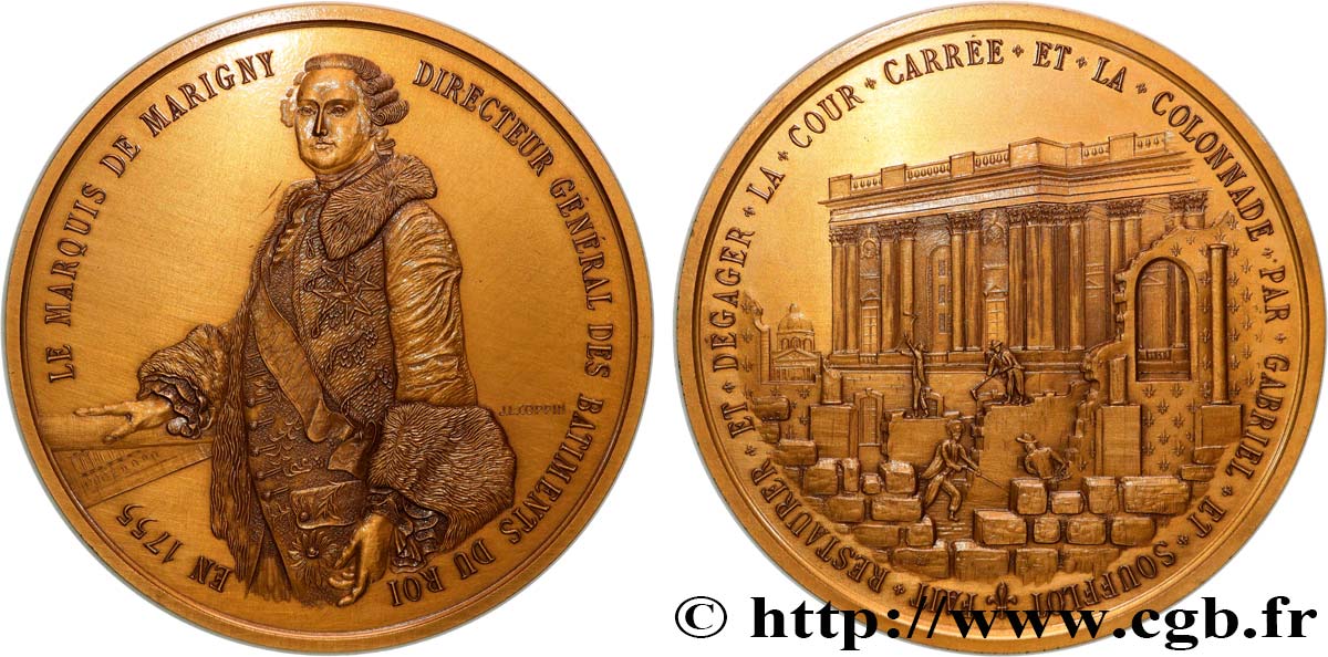 MONUMENTS ET HISTOIRE Médaille, Marquis de Marigny, directeur général ...
