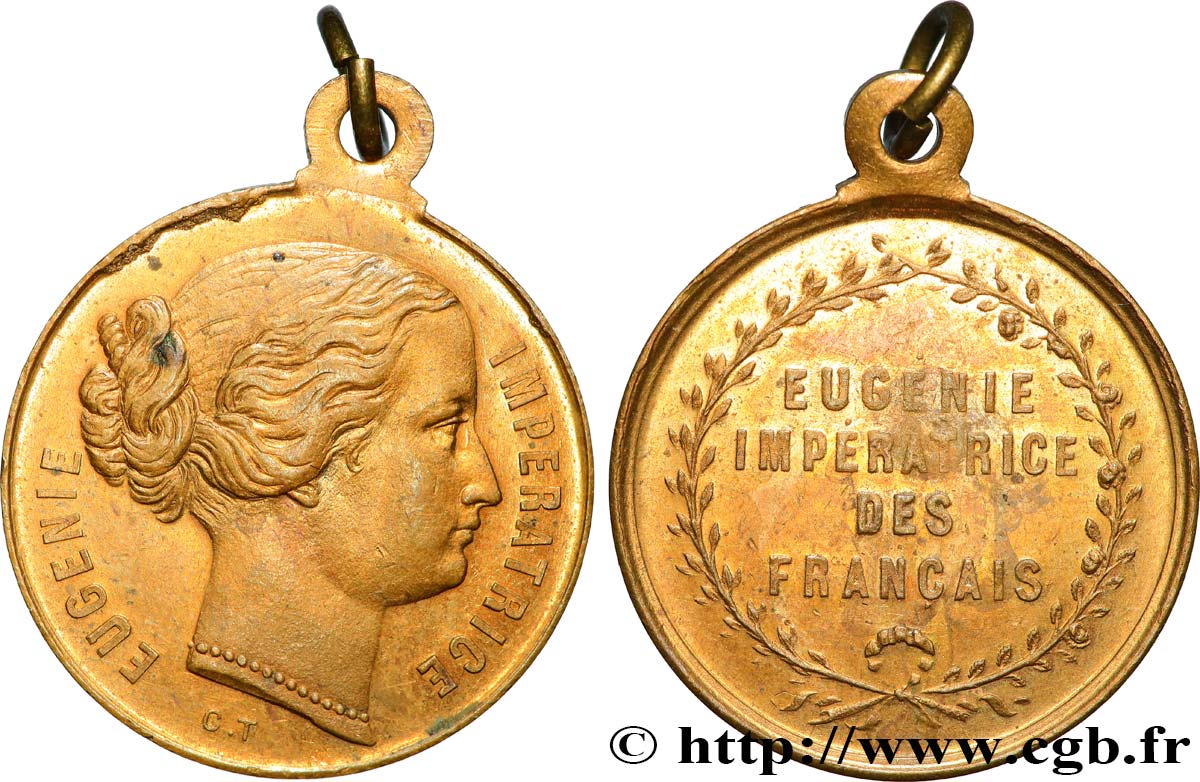 SECOND EMPIRE Médaillette, Eugénie impératrice fme_870958 Médailles