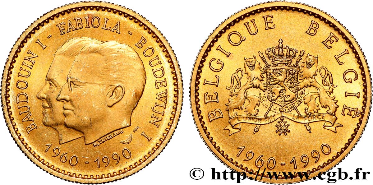 BELGIQUE Médaille, Baudouin Ier et Fabiola fme_888742 Médailles