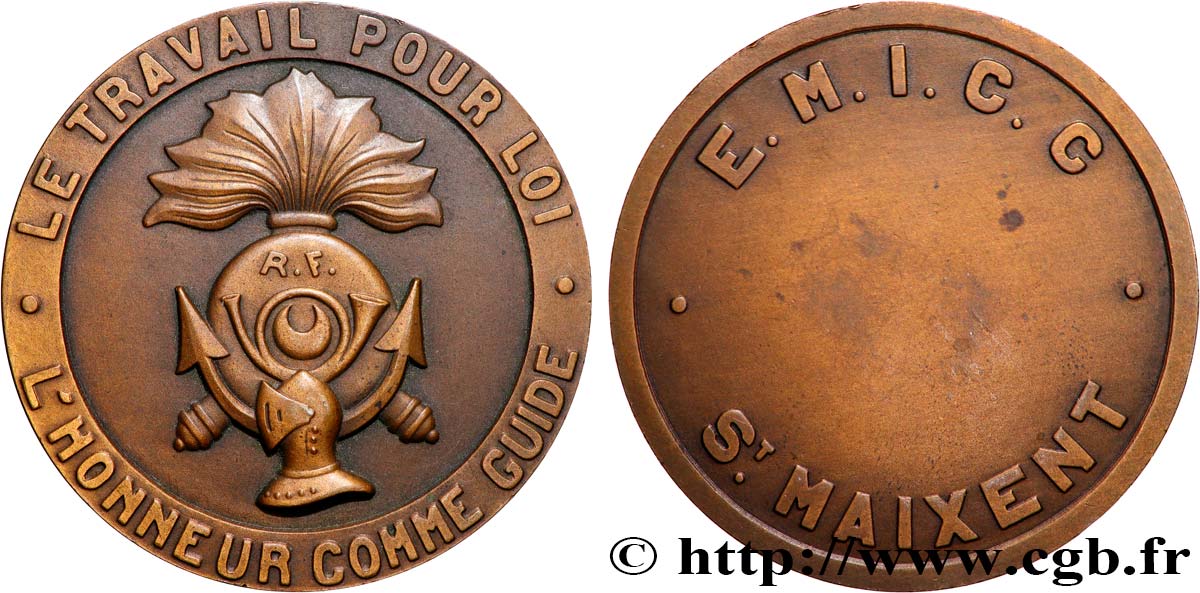 III REPUBLIC Médaille, École militaire d'infanterie et des chars de ...