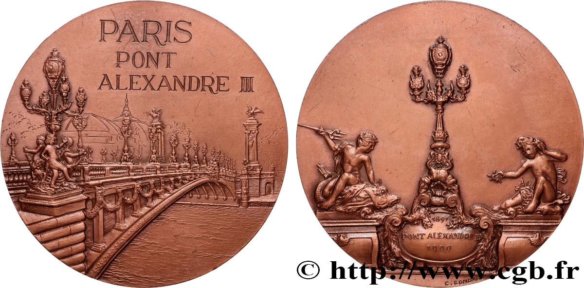 CINQUIÈME RÉPUBLIQUE Médaille, Pont Alexandre III fme_928405 Médailles