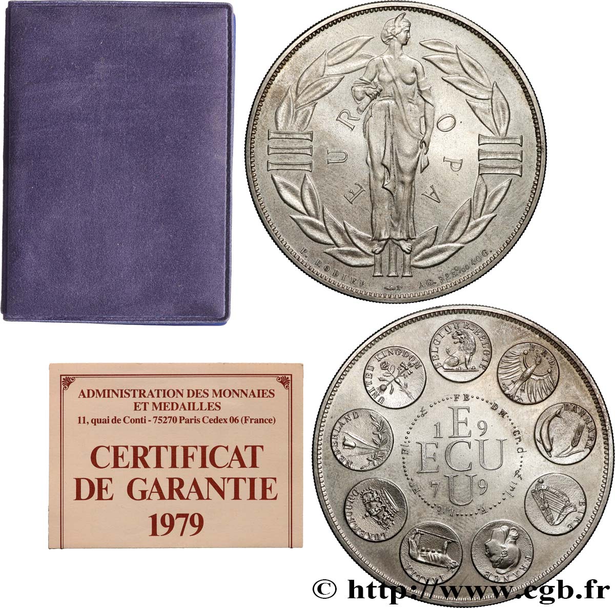 CINQUIÈME RÉPUBLIQUE ECU Europa fme_994885 Médailles