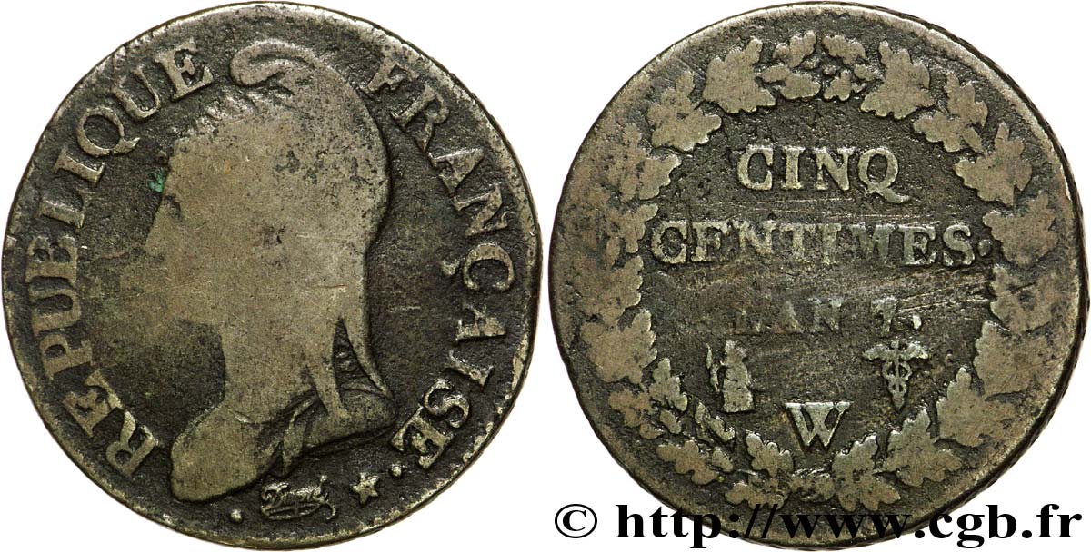 Cinq centimes Dupré, grand module 1799 Lille F.115/73 fmd_075072 Modernes