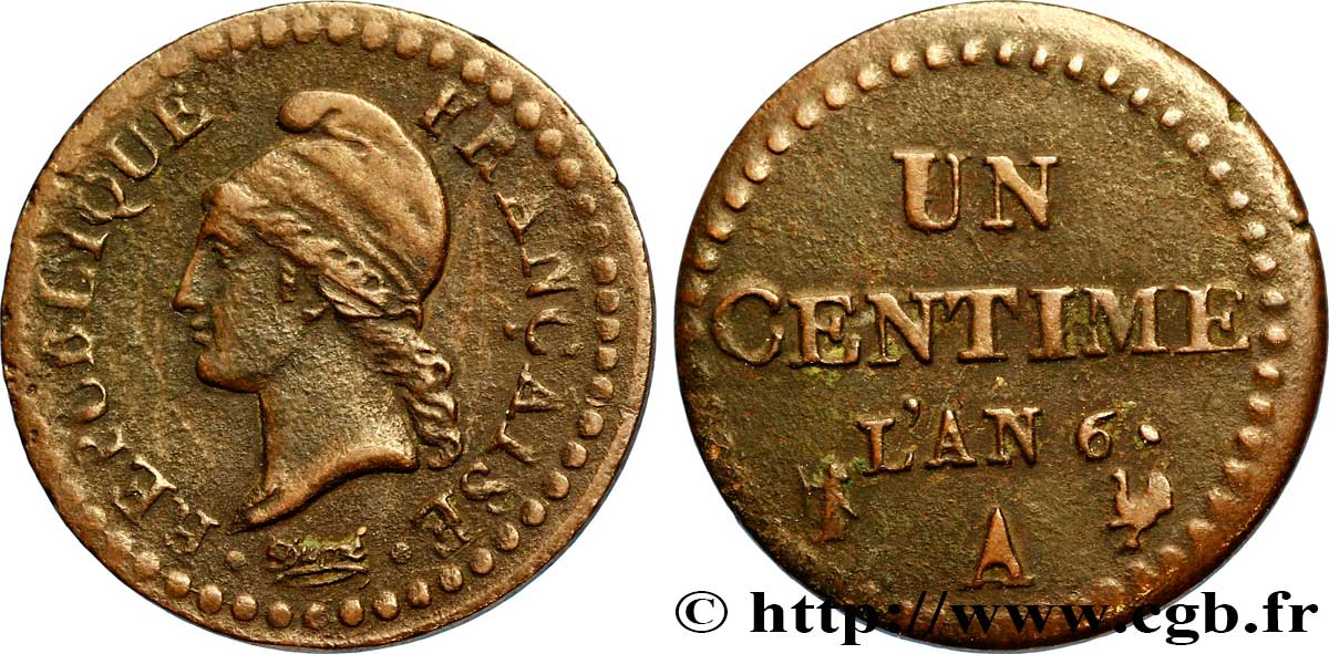 Un centime Dupré, 6 normal 1798 Paris F.100/3 fmd_090890 Modernes