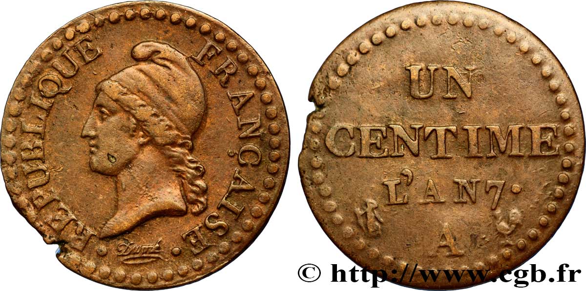Un centime Dupré, grand 7 1799 Paris F.100/16 fmd_091006 Modernes