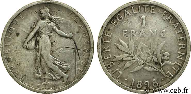 1 franc Semeuse 1898 Paris F.217/1 fmd_108064 Modernes