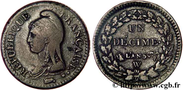 Un décime Dupré, grand module 1797 Lille F.129/18 fmd_142084 Modernes