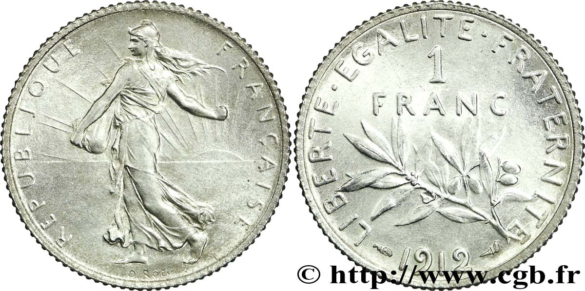 1 franc Semeuse 1912 Paris F.217/17 fmd_174664 Modernes