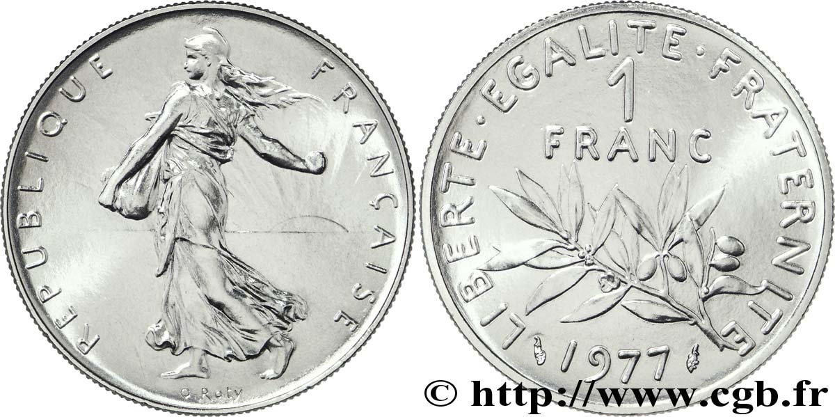 1 franc Semeuse, nickel 1977 Pessac F.226/22 fmd_177950 Modernes
