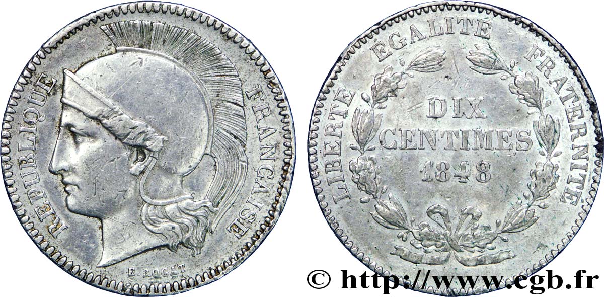 Concours de 10 centimes, essai de Rogat, deuxième concours 1848 Paris ...