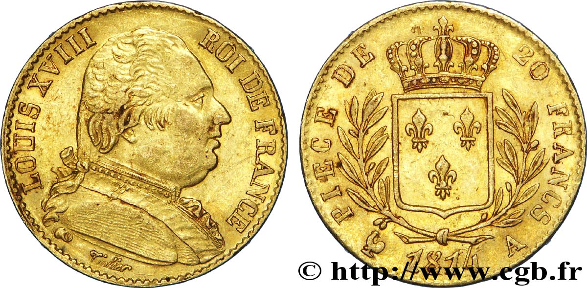 20 francs or Louis XVIII, buste habillé 1814 Paris F.517/1 fmd_204113 Modern coins