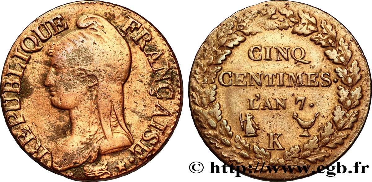 Cinq centimes Dupré, grand module 1799 Bordeaux F.115/71 fmd_246944 ...