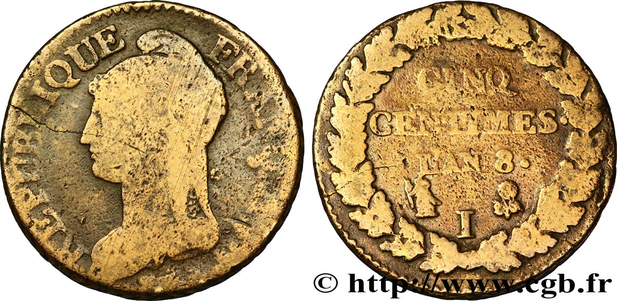 Cinq centimes Dupré, grand module 1800 Limoges F.115/127 fmd_273483 ...