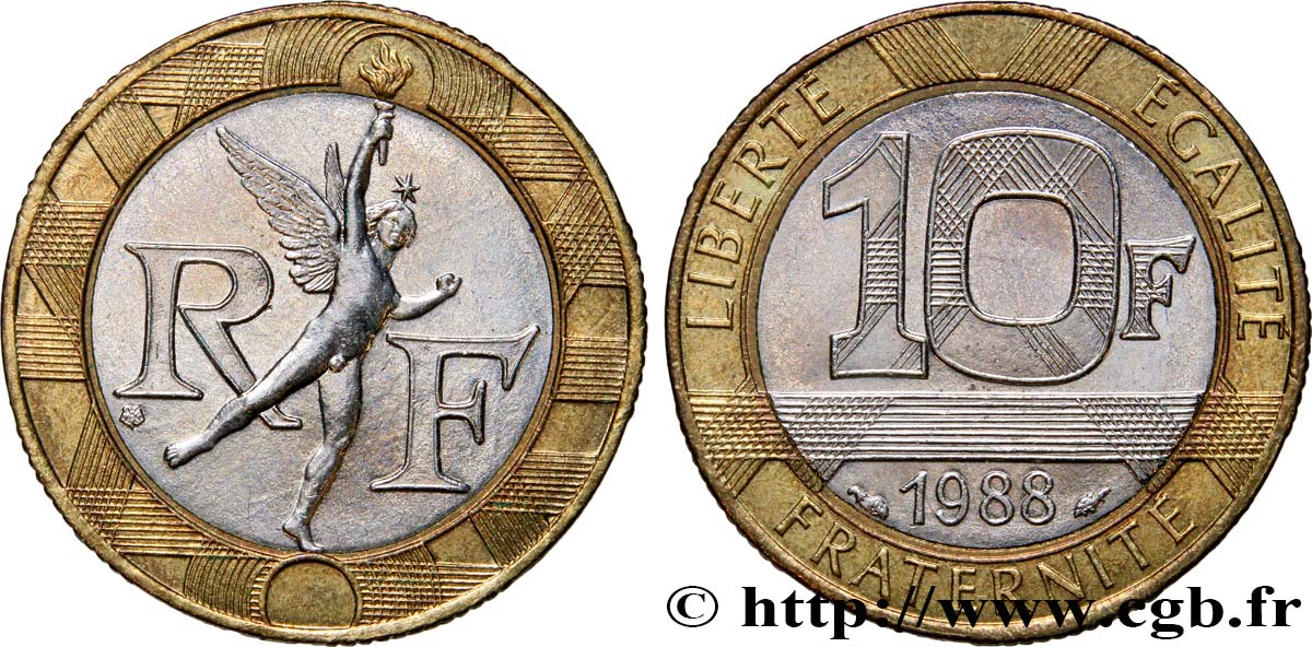 10 francs Génie de la Bastille 1988 Pessac F.375/2 fmd_440148 Modernes