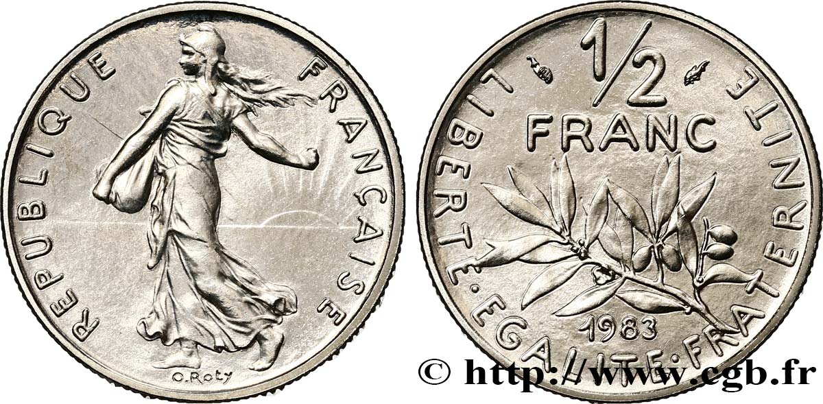 1/2 franc Semeuse 1983 Pessac F.198/22 fmd_483828 Modernes
