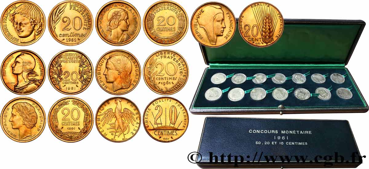 Boîte de présentation contenant deux séries des sept pré-séries de 20 ...