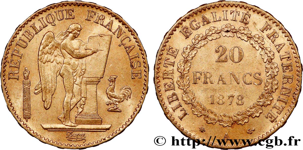 20 francs or Génie, Troisième République 1878 Paris F.533/6 fmd_795292 Modernes