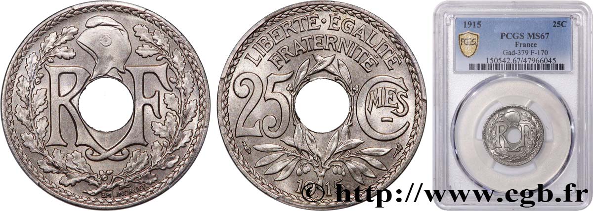 25 centimes Lindauer, Cmes souligné 1915 F.170/3 fmd_891475 Modernes