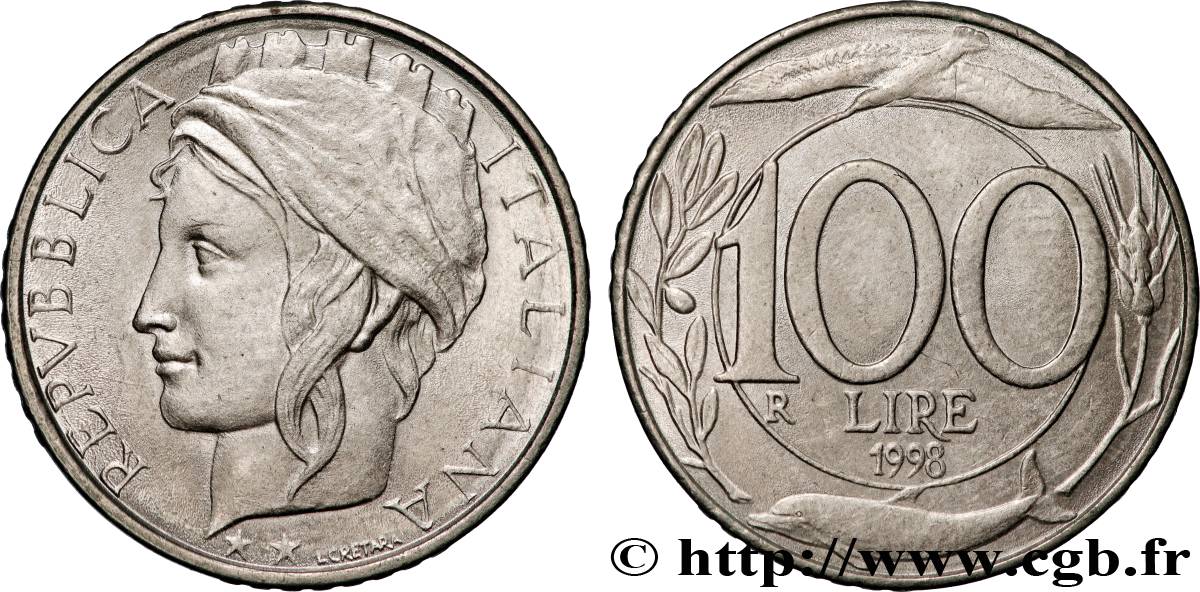 ITALIE 100 Lire allégorie de l’Italie 1998 Rome - R fwo_1019070 Monde