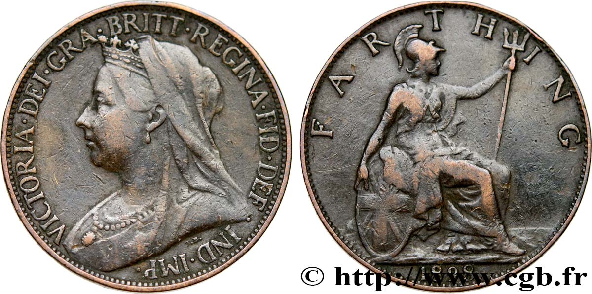ROYAUME-UNI 1 Farthing Victoria “Old Head” 1898 fwo_449148 Monde