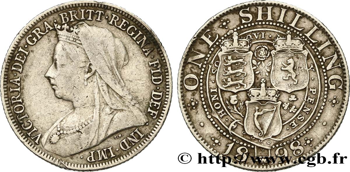 ROYAUME-UNI 1 Shilling Victoria 1898 fwo_449231 Monde