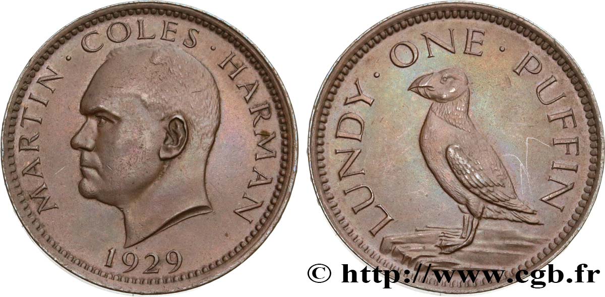 UNITED KINGDOM - LUNDY ISLAND 1 Puffin - Île de Lundy 1929 fwo_499841 ...