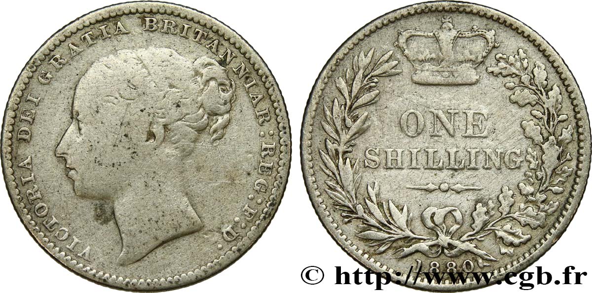 ROYAUME-UNI 1 Shilling Victoria 1880 fwo_507526 Monde