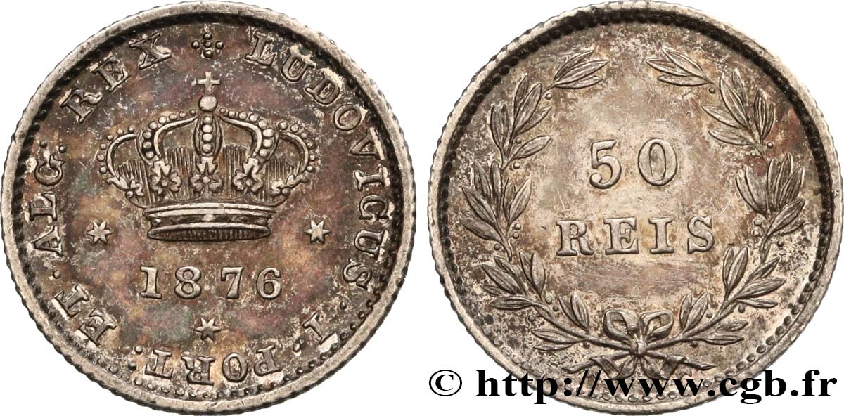 PORTUGAL 50 Réis Louis Ier 1876 fwo_514260 Monde