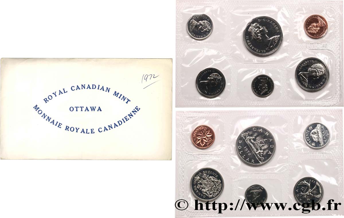 CANADA Série 6 monnaies 1972 fwo_532753 Monde